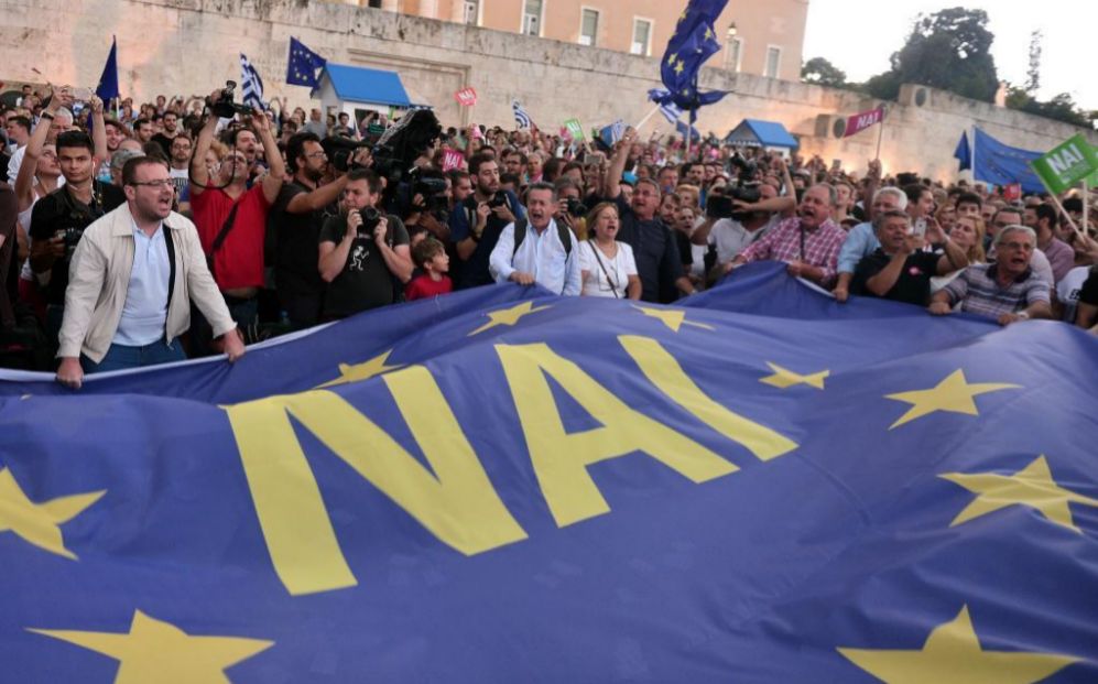 Manifestantes Pro-Unión Europe...