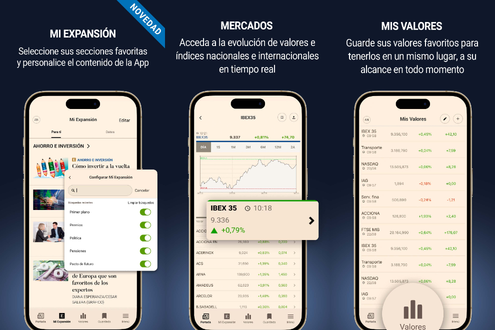 Expansión lanza nueva 'app' con la mejor información financiera | Empresas