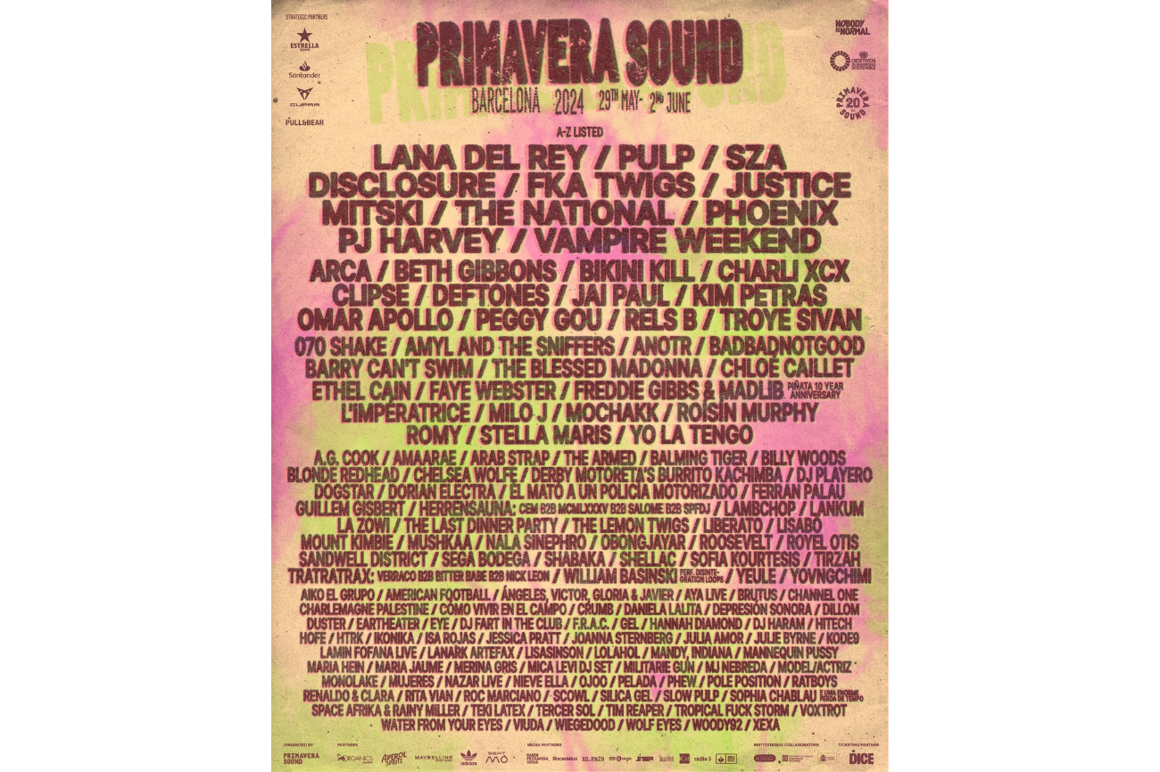 Primavera Sound 2024 (29 de mayo - 2 de junio en Parc del Fòrum ...